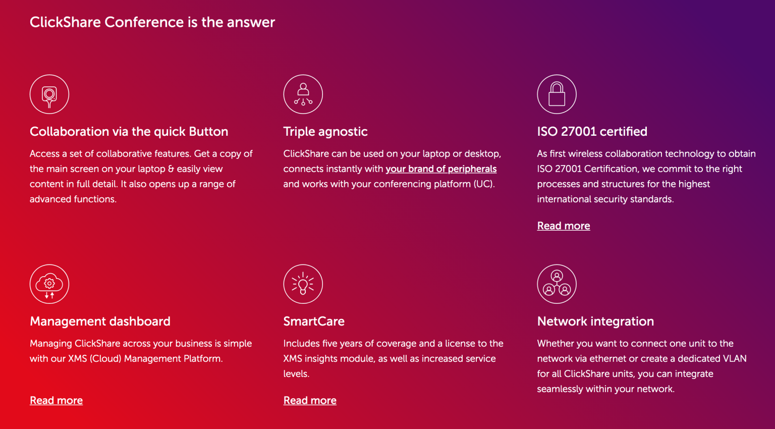 ClickShare wireless conferencing systems - WISE AV Solution