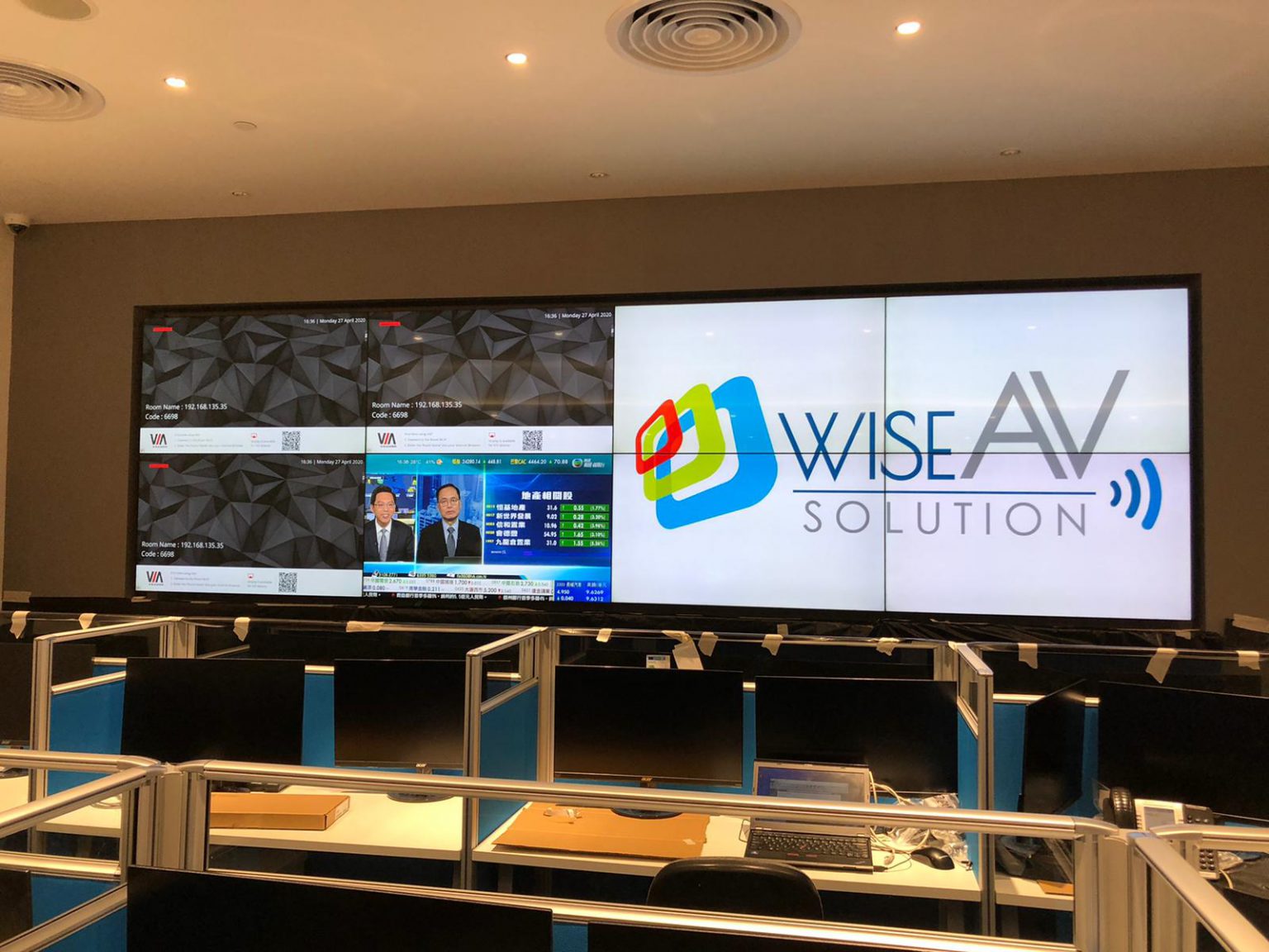 TV wall installation - WISE AV Solution
