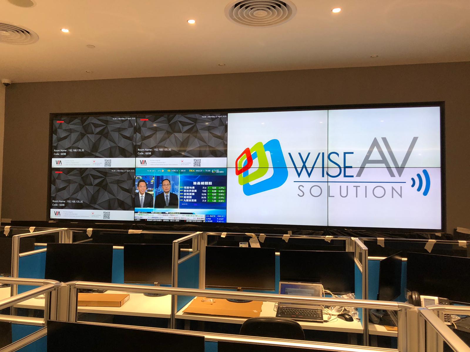 TV wall installation - WISE AV Solution