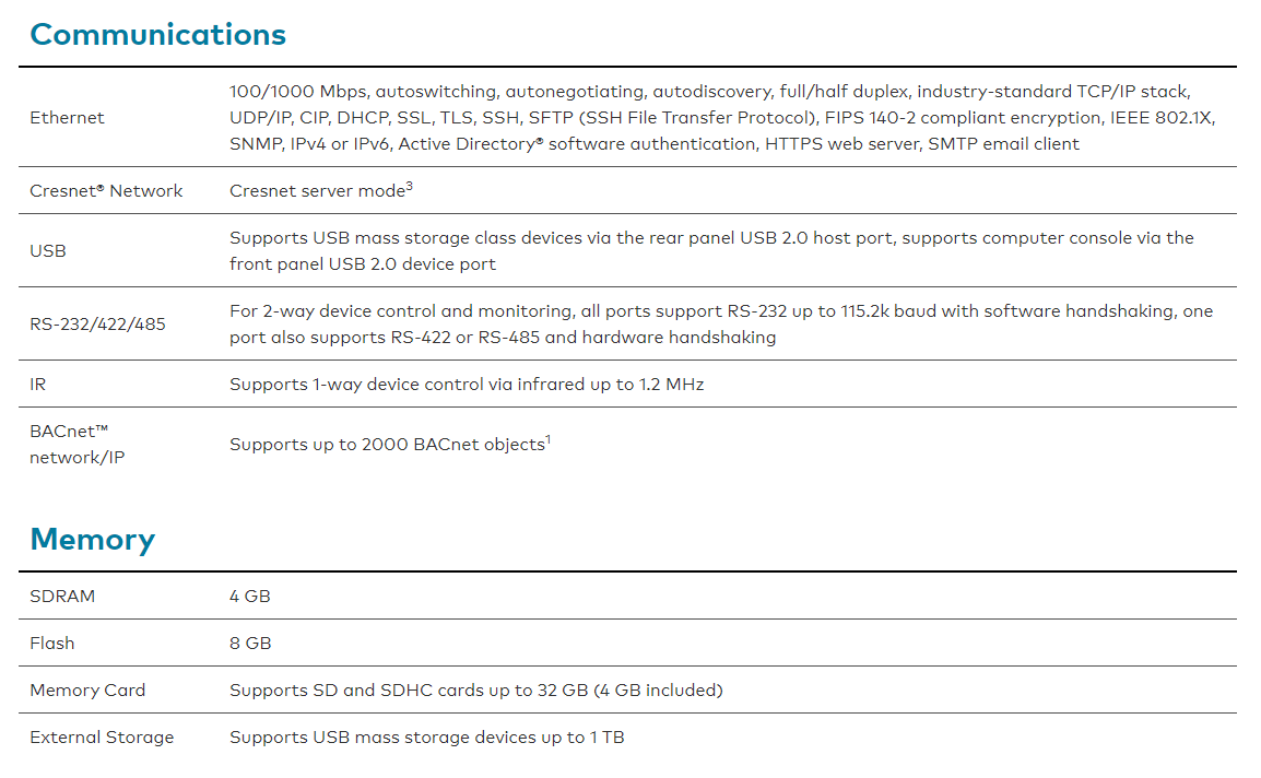 Crestron CP4-R 控制處理器 - WISE AV Solution