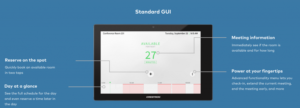 Crestron room scheduling - WISE AV Solution