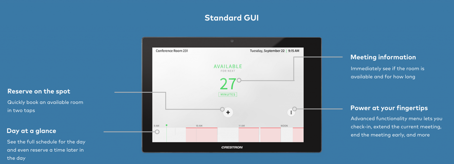 Crestron room scheduling - WISE AV Solution
