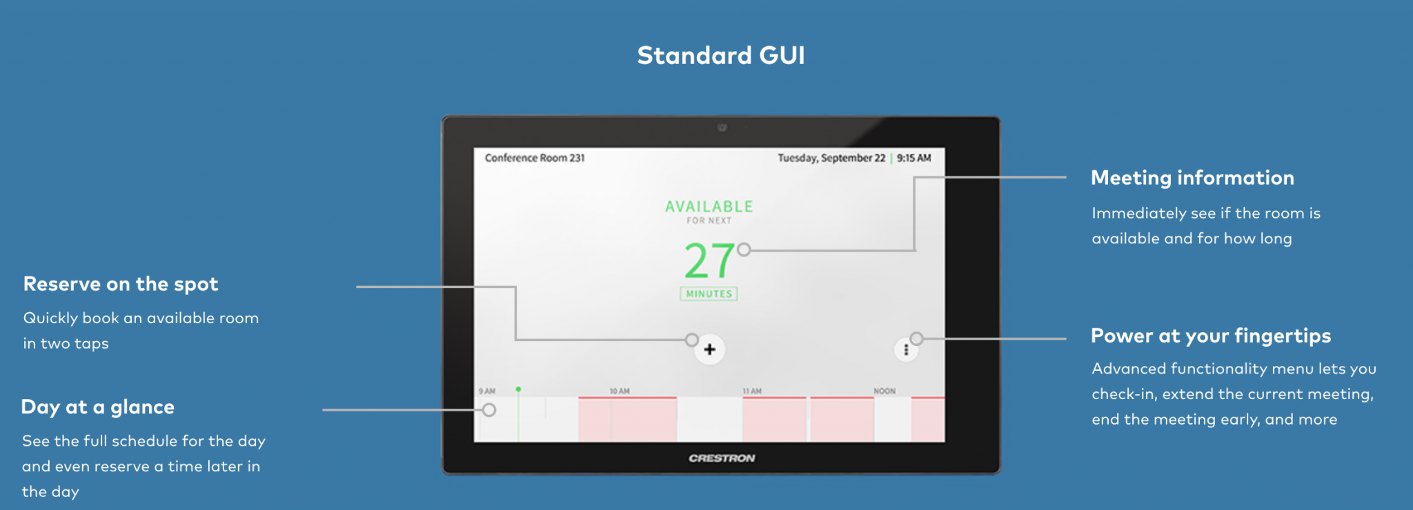 Crestron room scheduling - WISE AV Solution