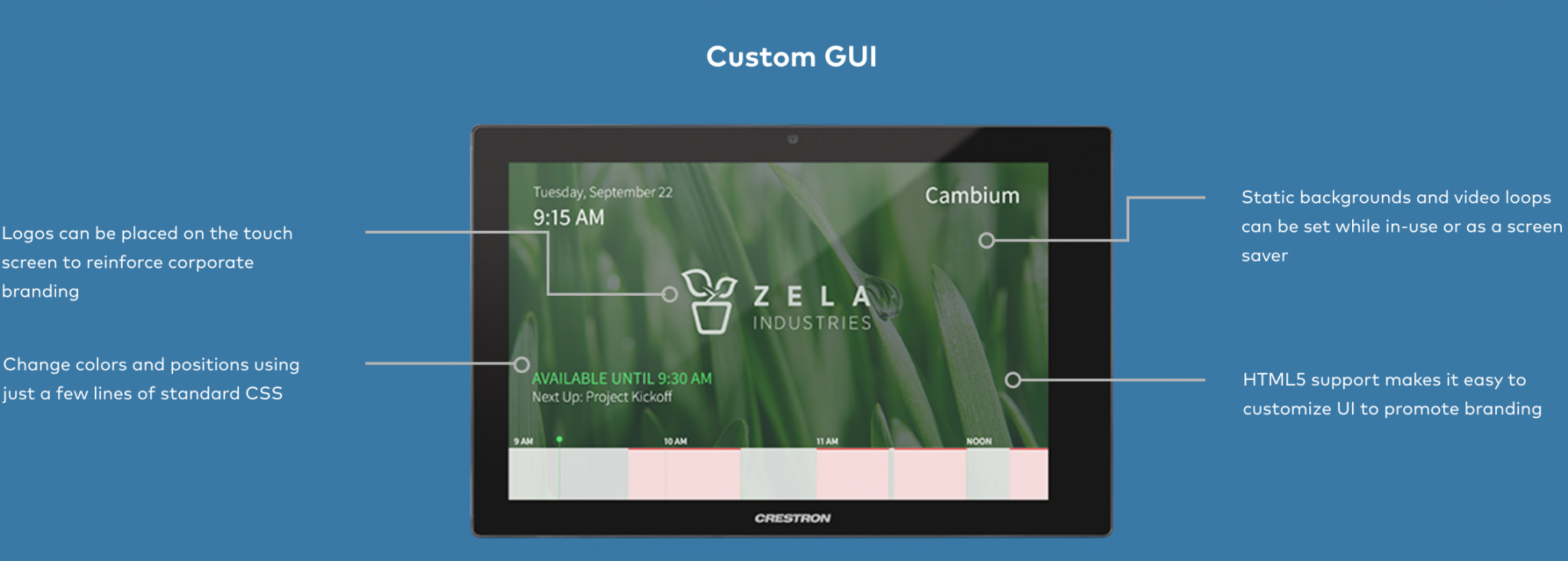 Crestron room scheduling - WISE AV Solution