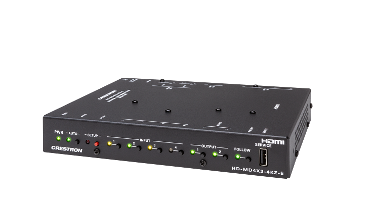 Crestron 4x2 4K60 4:4:4 HDR AV Switcher - WISE AV Solution