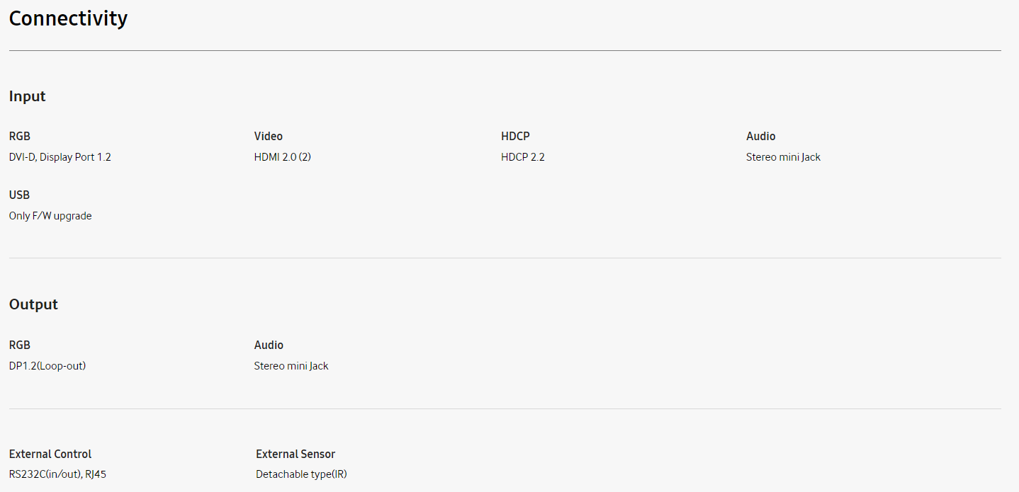 Samsung VH55R-R Video Wall Display - WISE AV Solution