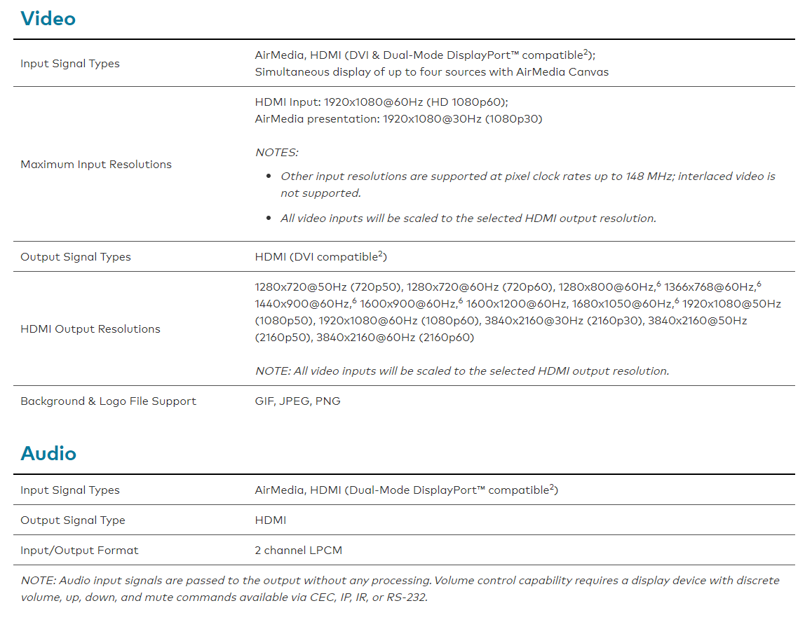 Crestron AirMedia® Receiver AM‑3200 - WISE AV Solution